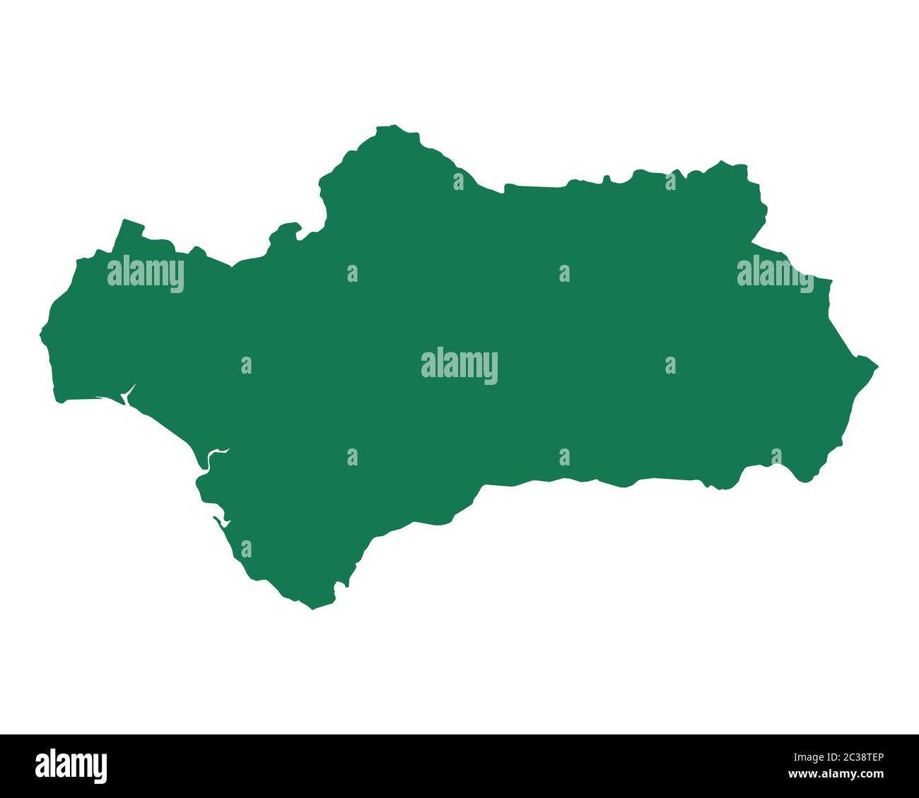 Map of Andalusia Stock Photo - Alamy
