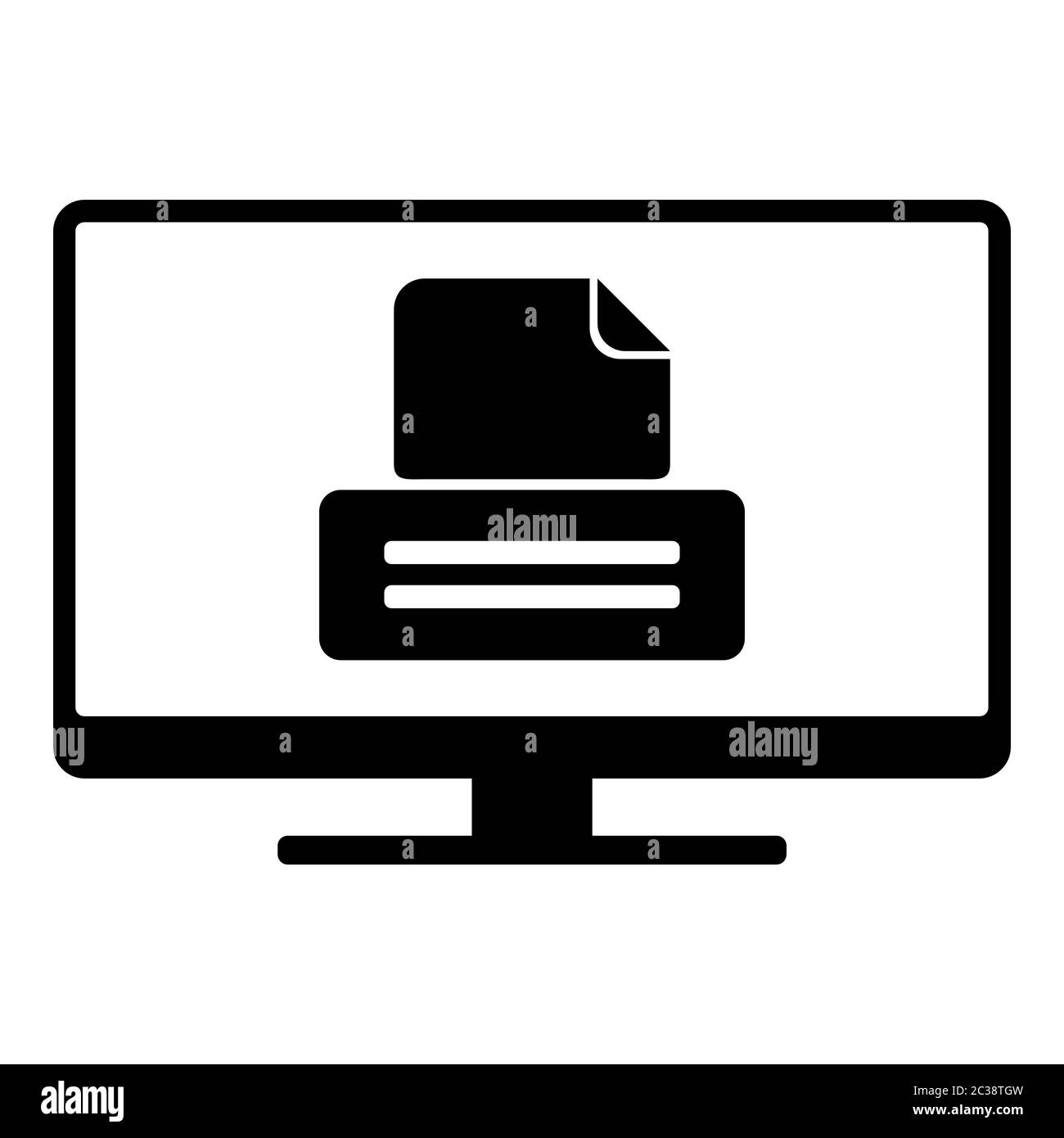 Printer and screen Stock Photo - Alamy