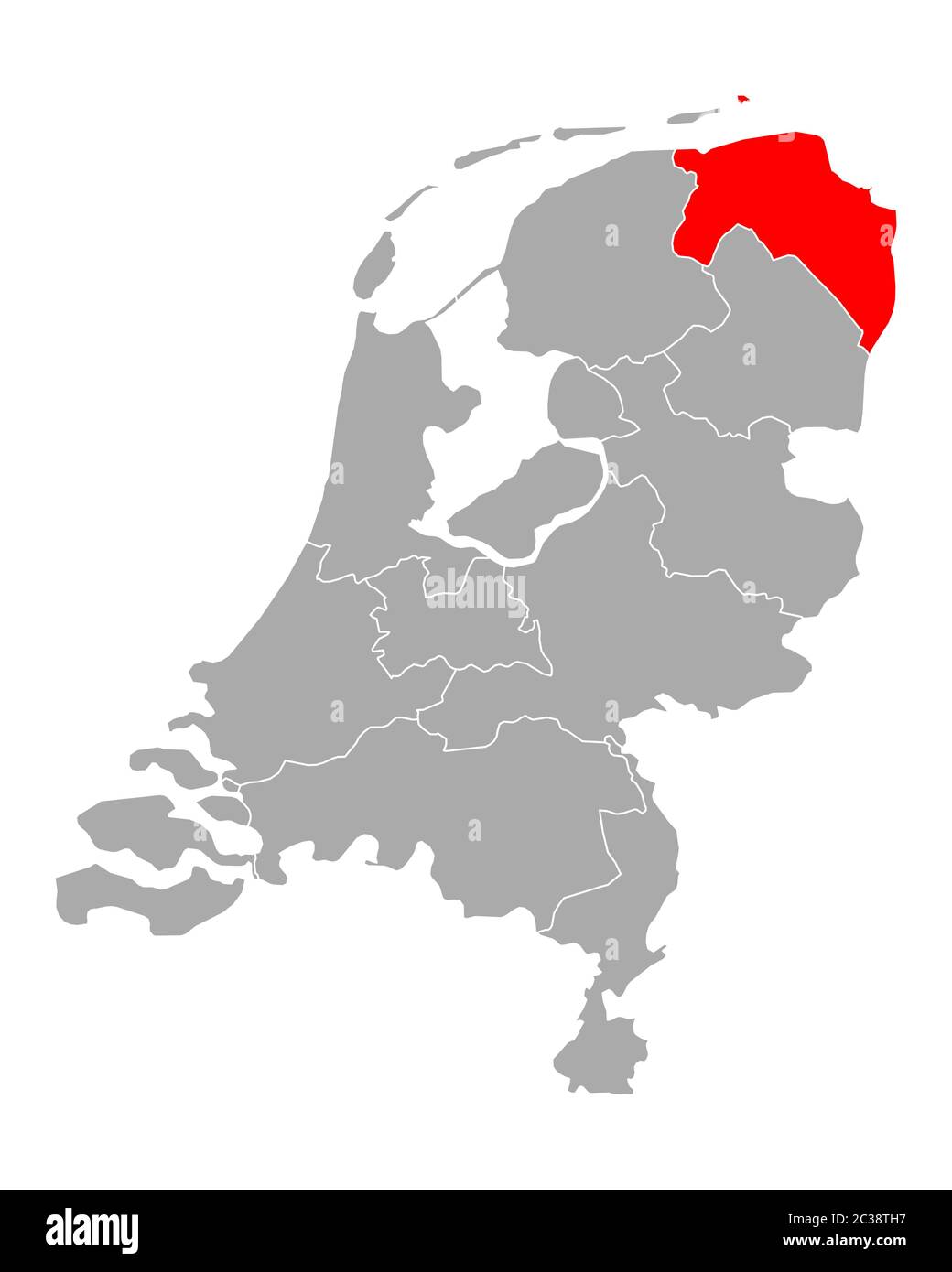 Groningen province map netherlands hi-res stock photography and images ...