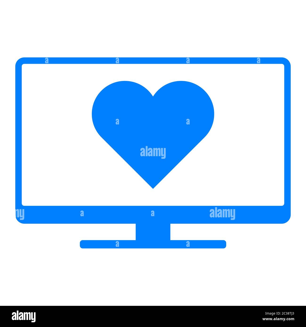 Heart and screen Stock Photo - Alamy