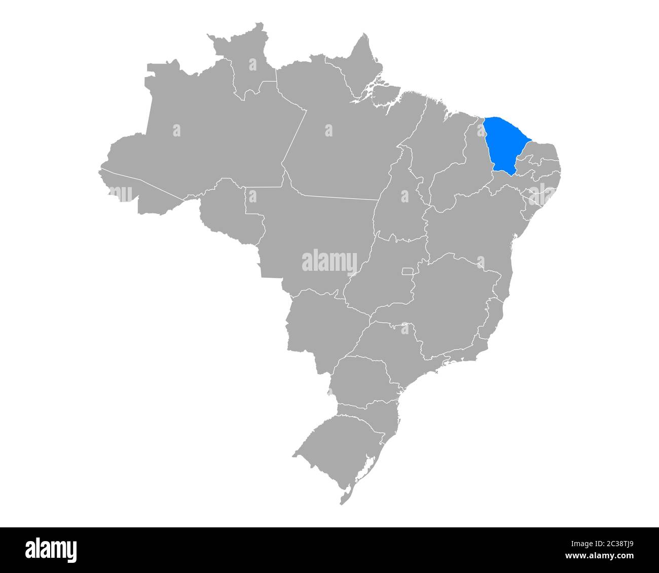 Map of Ceara in Brazil Stock Photo - Alamy
