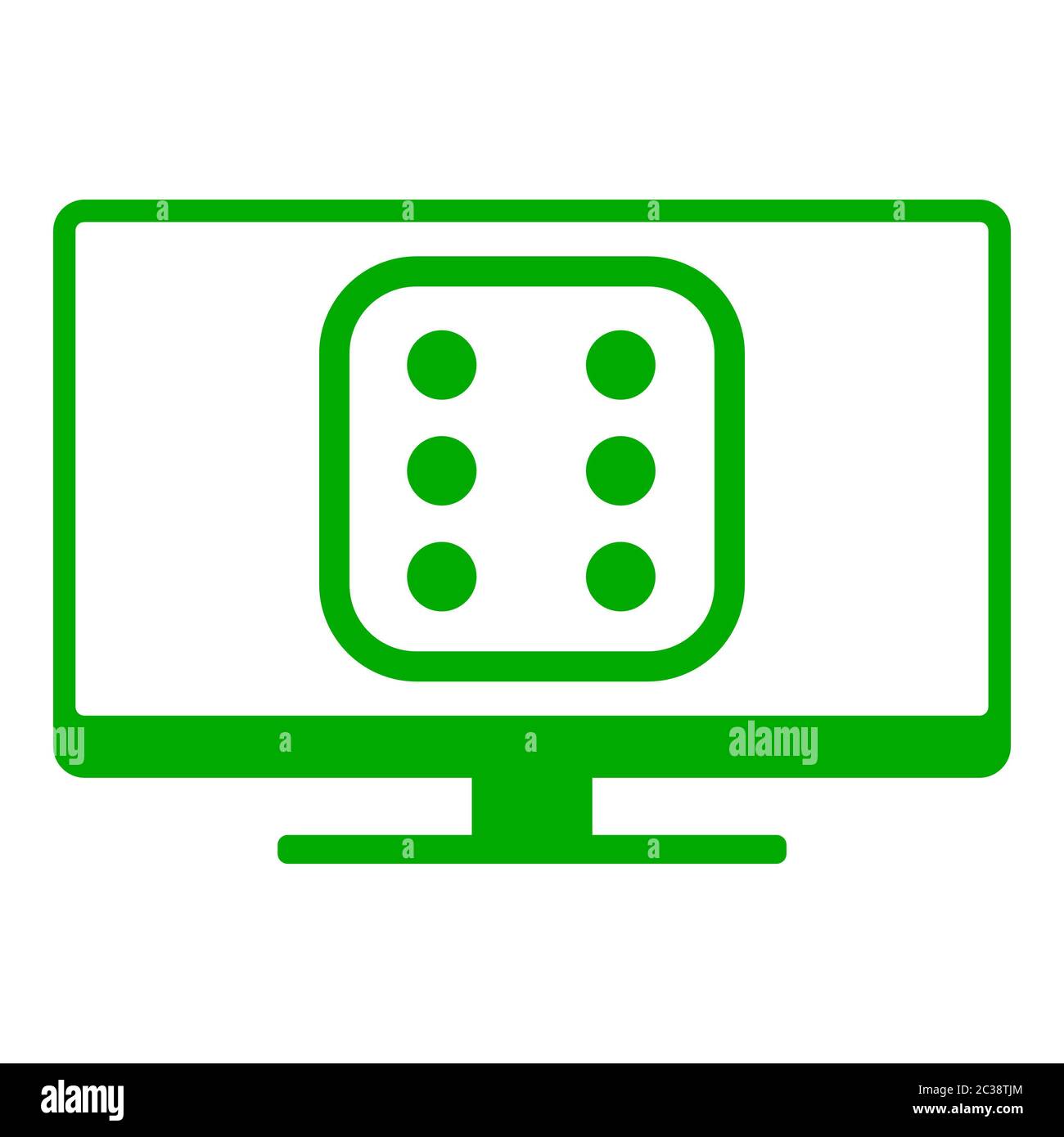 Dice and screen Stock Photo - Alamy