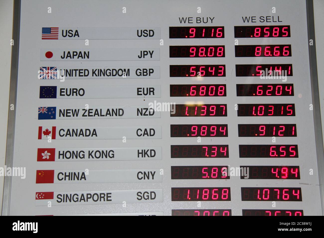 Foreign exchange rates offered hi-res stock photography and images - Alamy