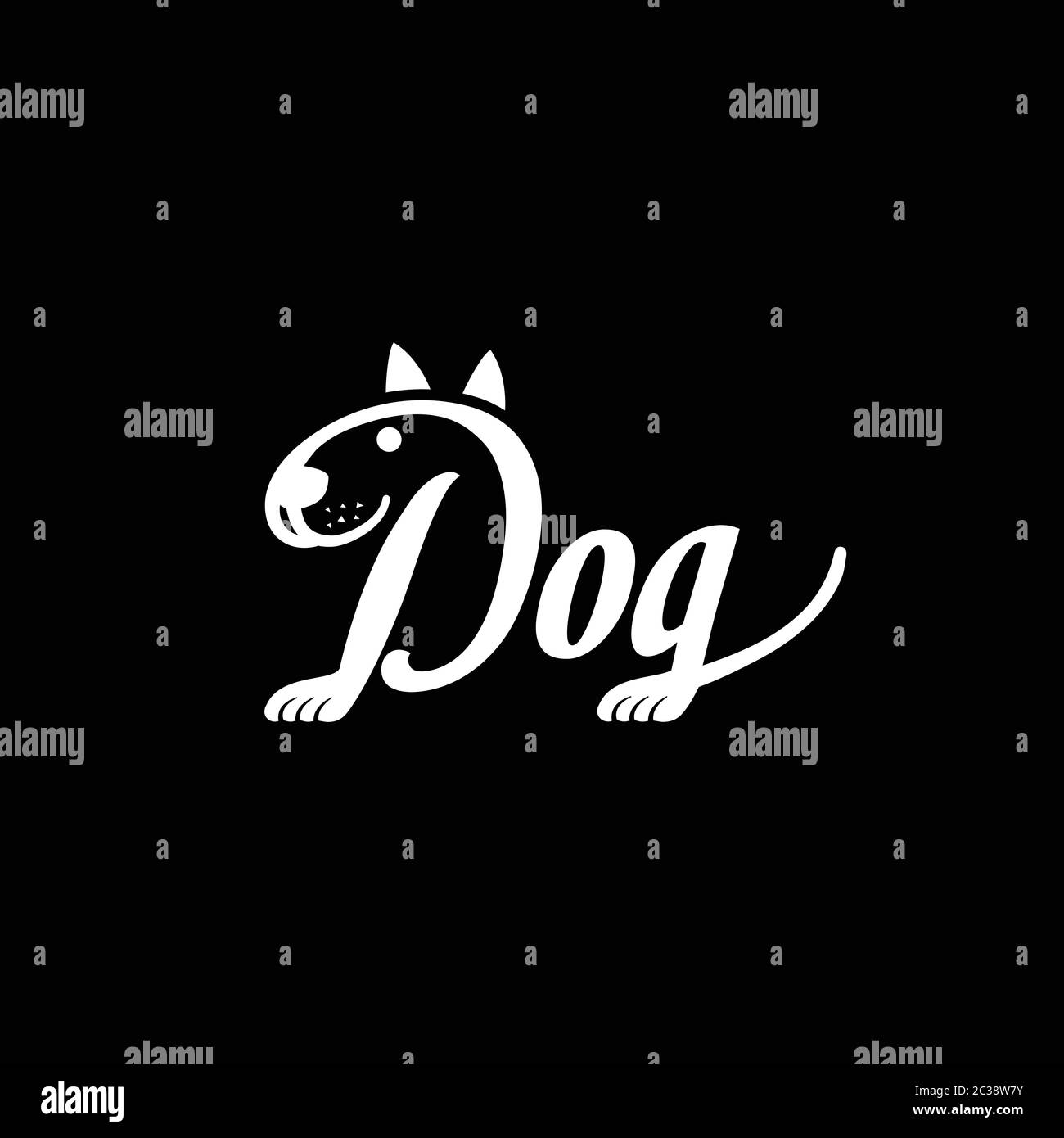 Dog typography design hi-res stock photography and images - Alamy