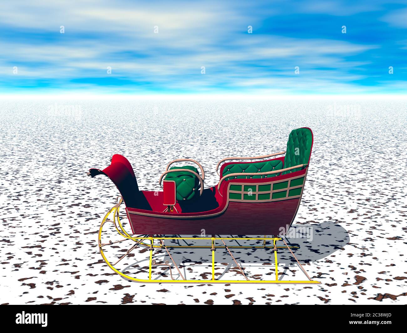 Santa's sleigh in the far north Stock Photo - Alamy