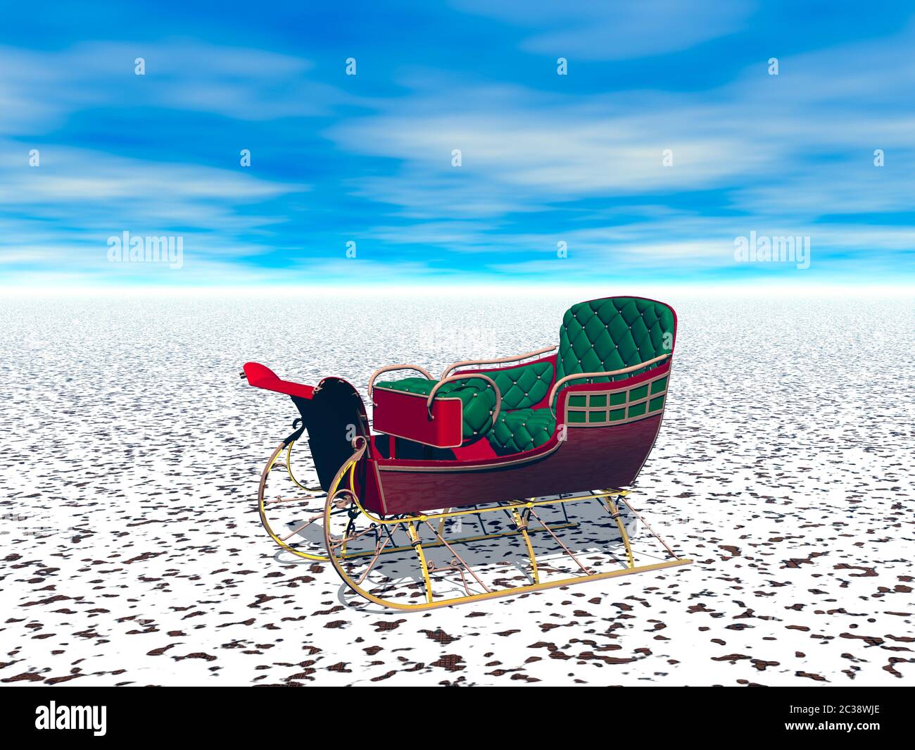 Santa's sleigh in the far north Stock Photo - Alamy