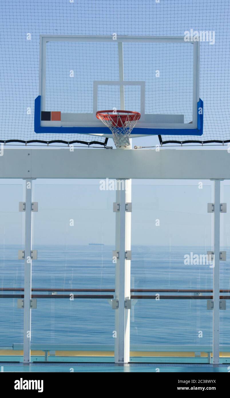 a Basketball court in a cruise ship Stock Photo - Alamy