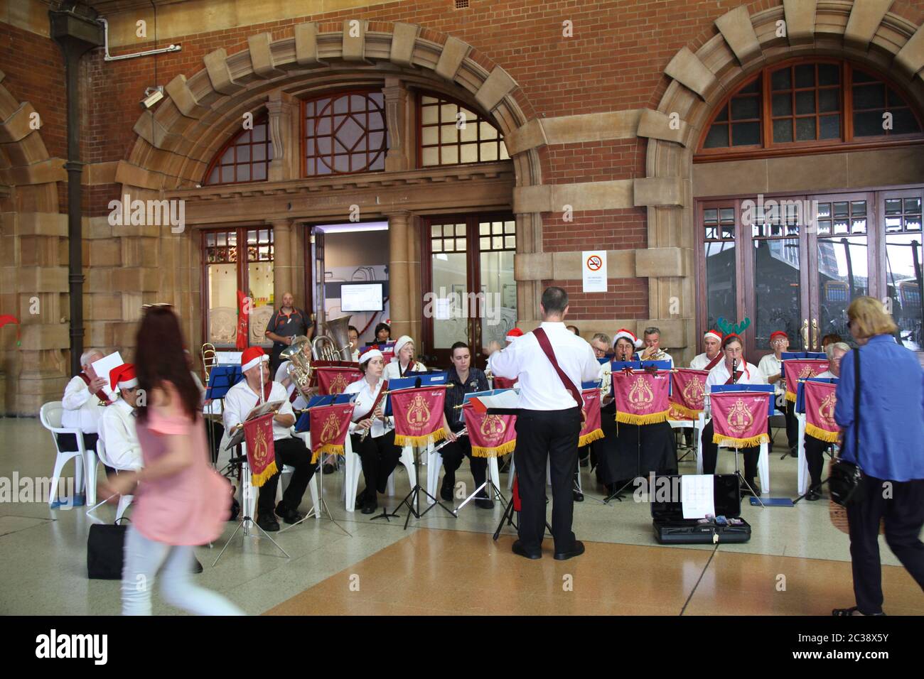 The NSW Railway Band plays at Central Station in Sydney, Australia ...