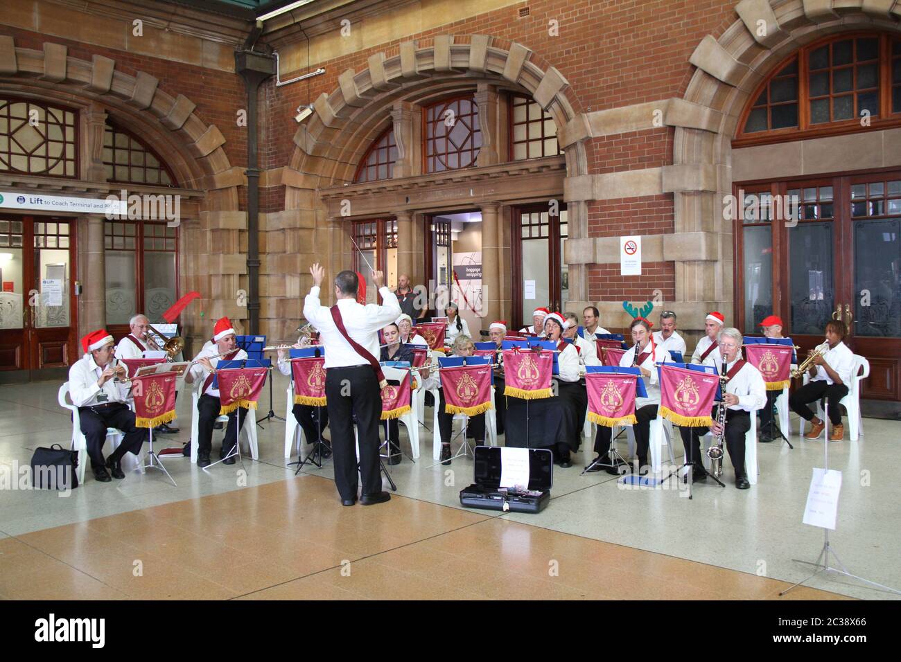 The NSW Railway Band plays at Central Station in Sydney, Australia ...