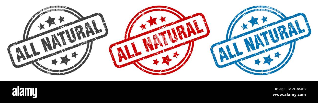 all natural stamp. all natural round isolated sign. all natural label ...
