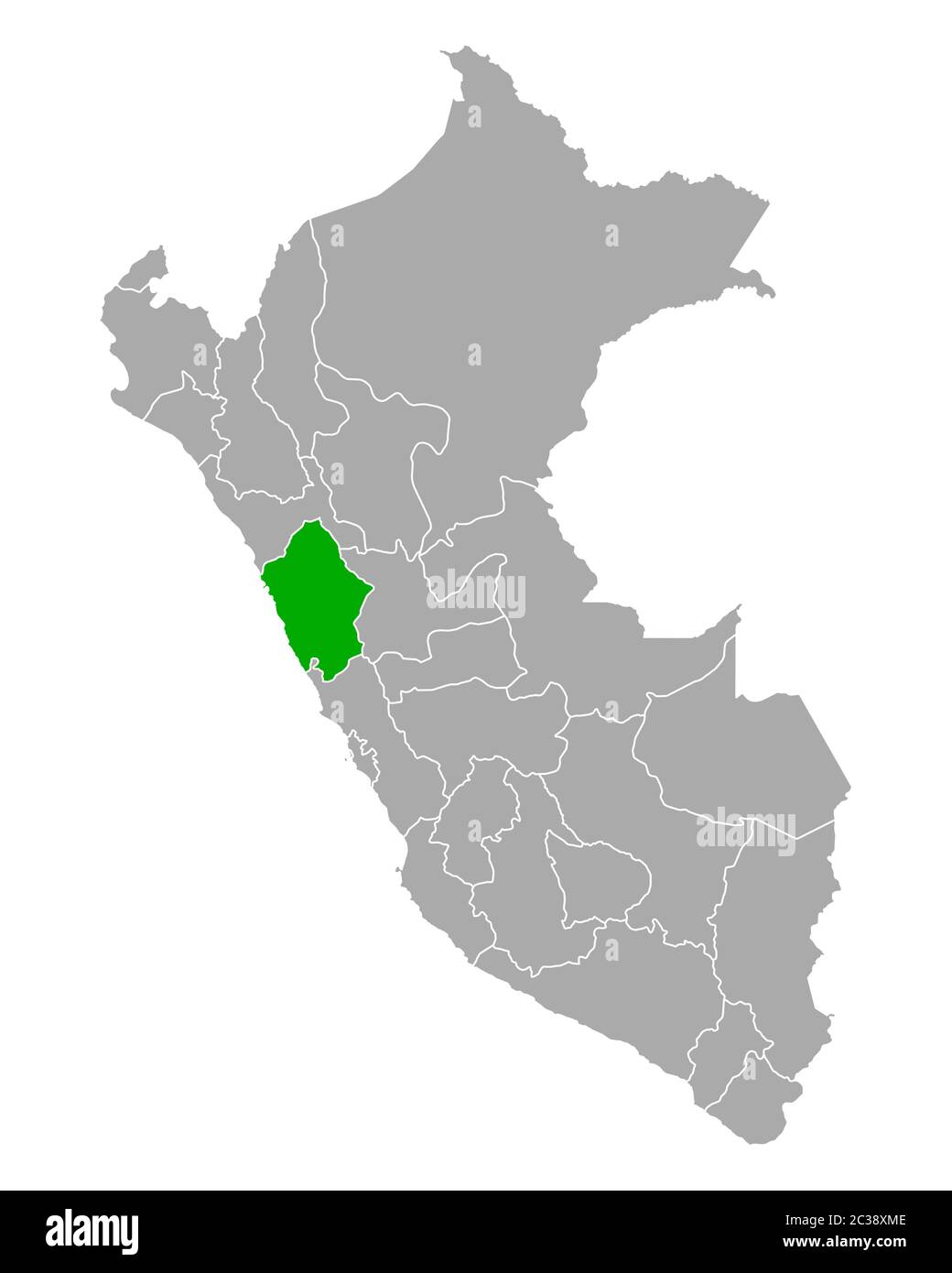 Map of Ancash in Peru Stock Photo - Alamy