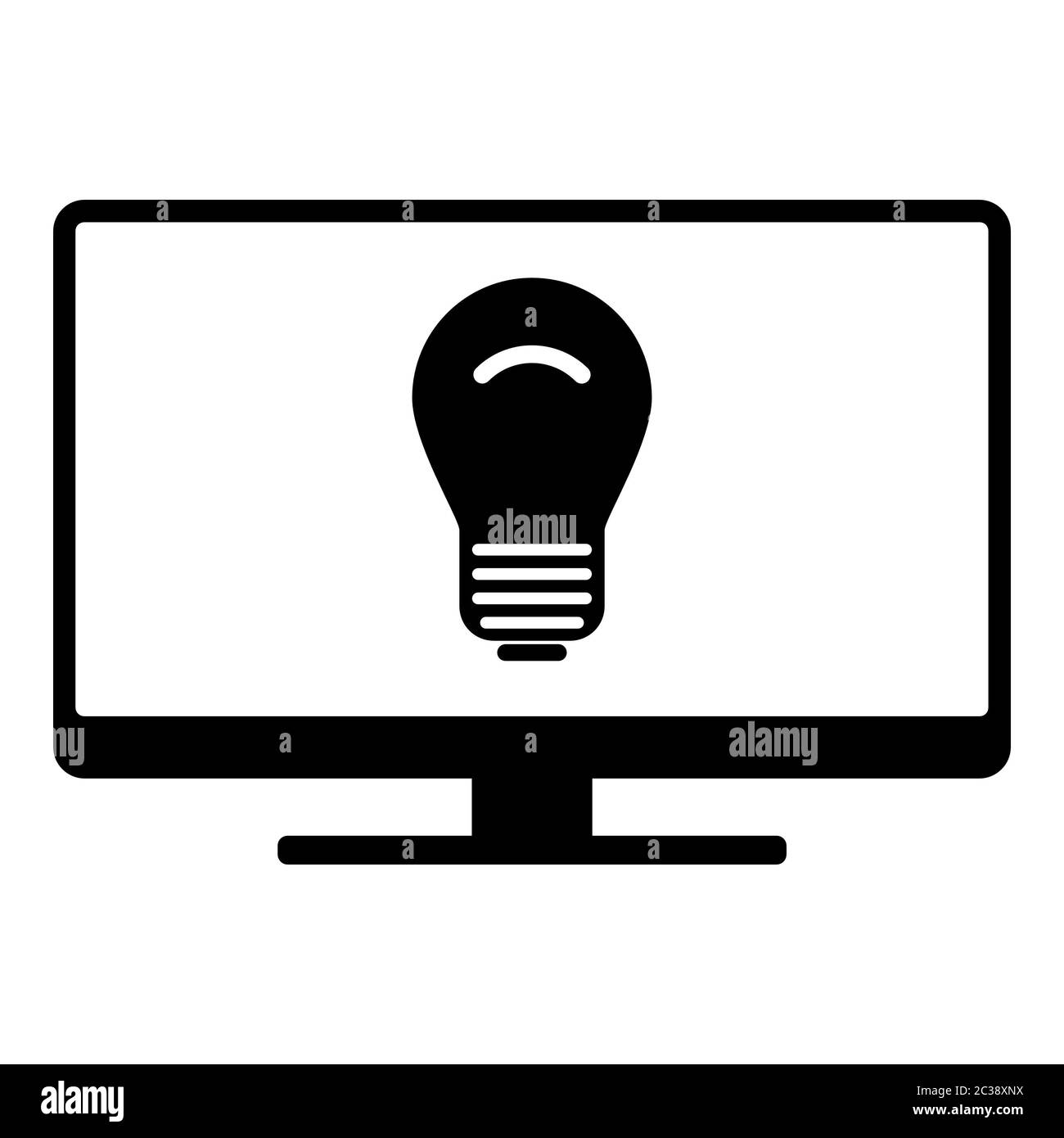 Light bulb and screen Stock Photo - Alamy