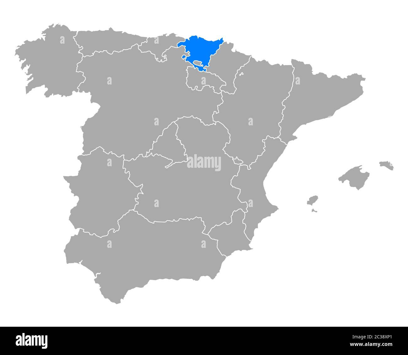 Map of Basque Country in Spain Stock Photo - Alamy