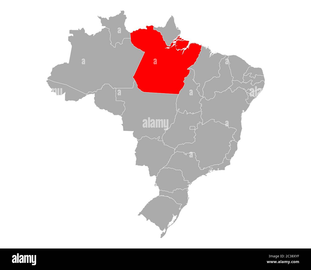 Map of Para in Brazil Stock Photo - Alamy