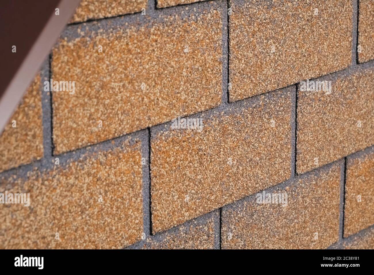 Bituminous tile for a roof. a roof from a bituminous tile Stock Photo ...