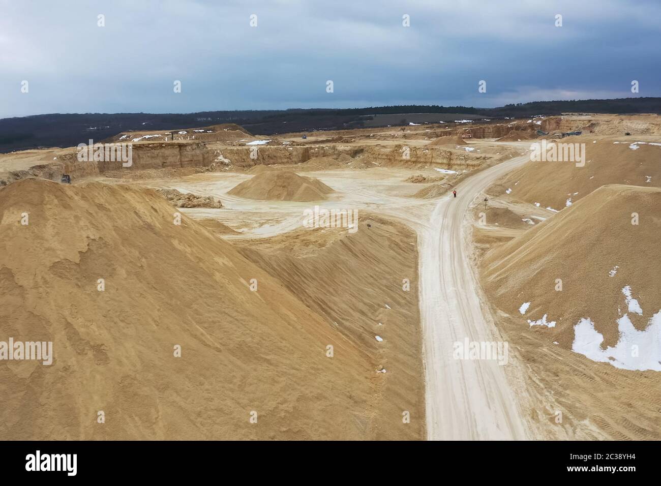 Clay quarry, top view. Clay mining in a quarry Stock Photo - Alamy