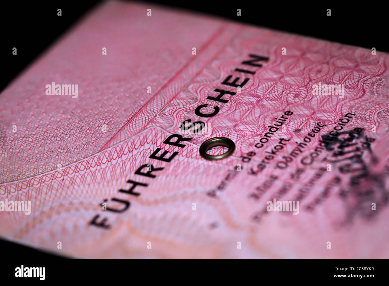 View of an old disused driver's license, driver's license Stock Photo ...