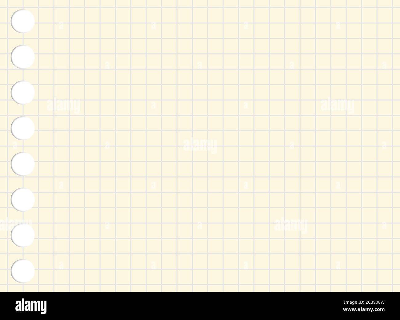 Old checkered Paper with Holes Stock Photo - Alamy