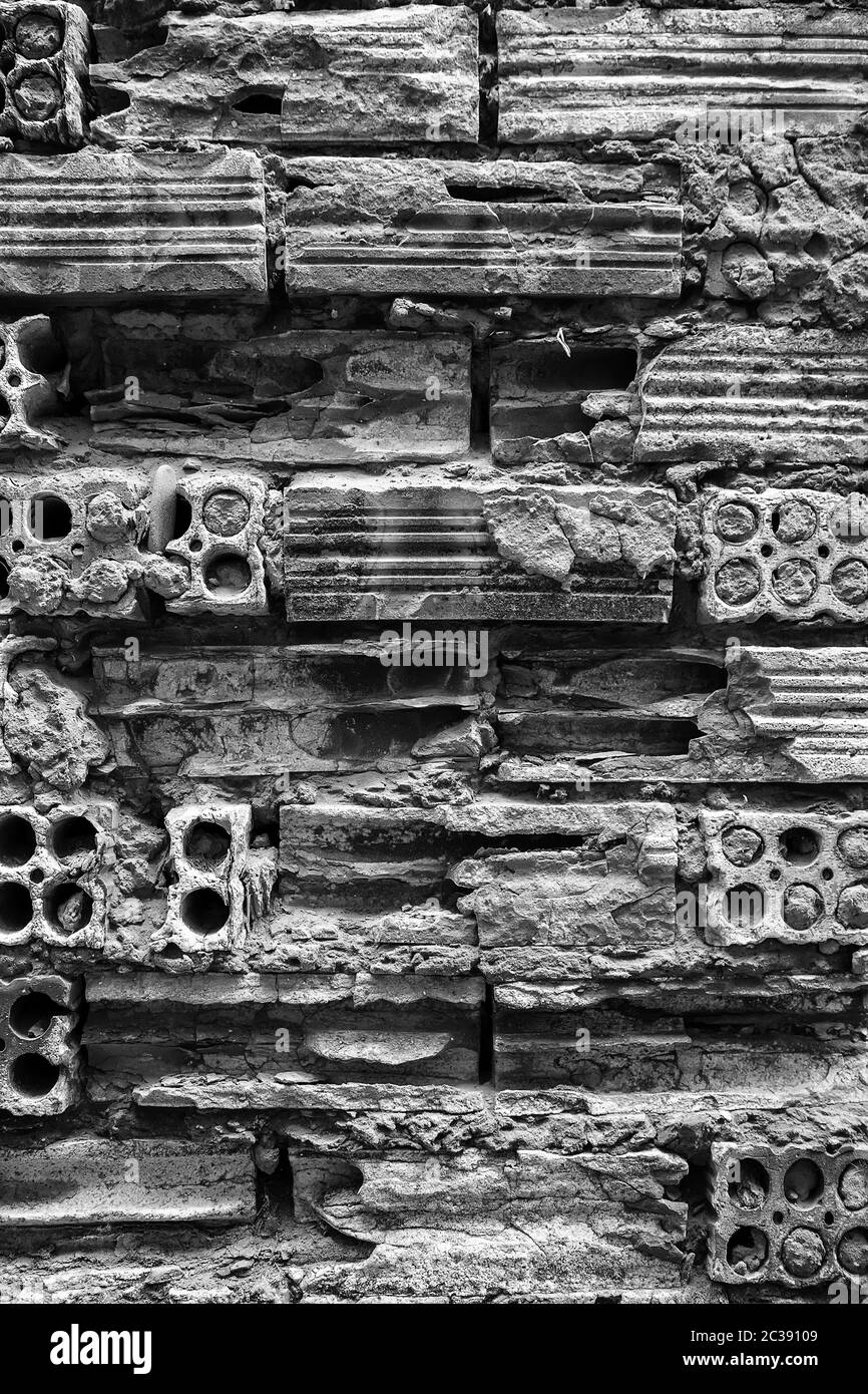 Textured stone wall, decoration detail, facade Stock Photo - Alamy