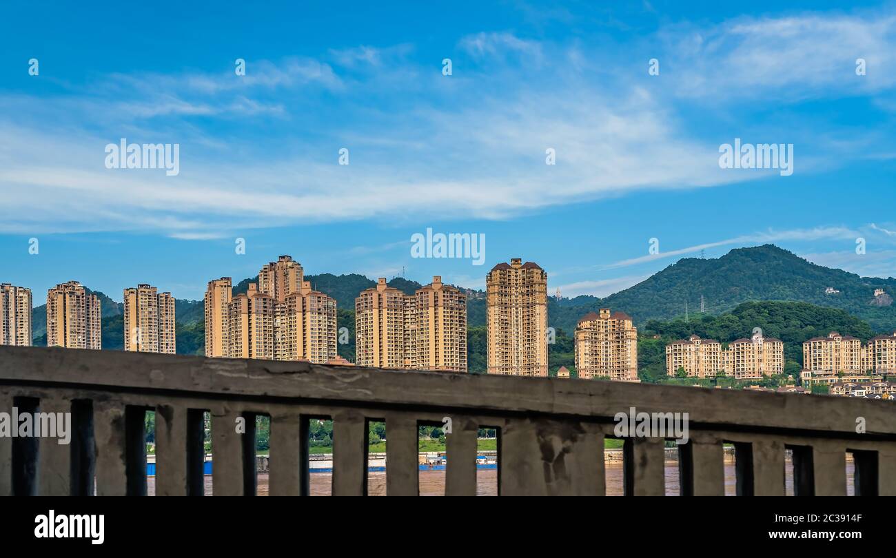 Chongqing high rise building residential residential hi-res stock ...