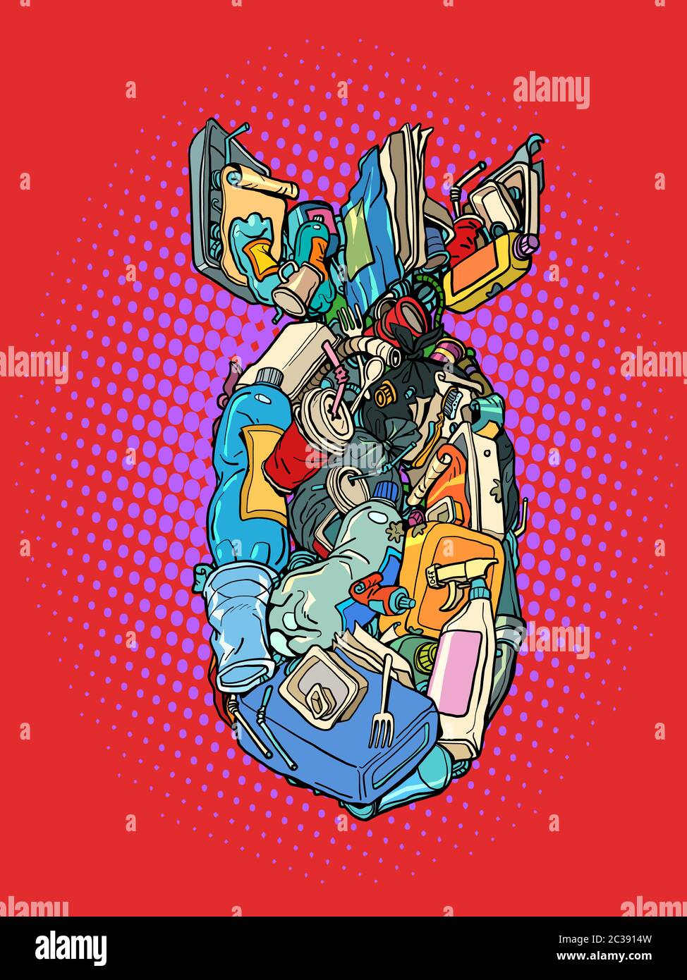 garbage is an environmental bomb for the planet. Ecology and recycling ...