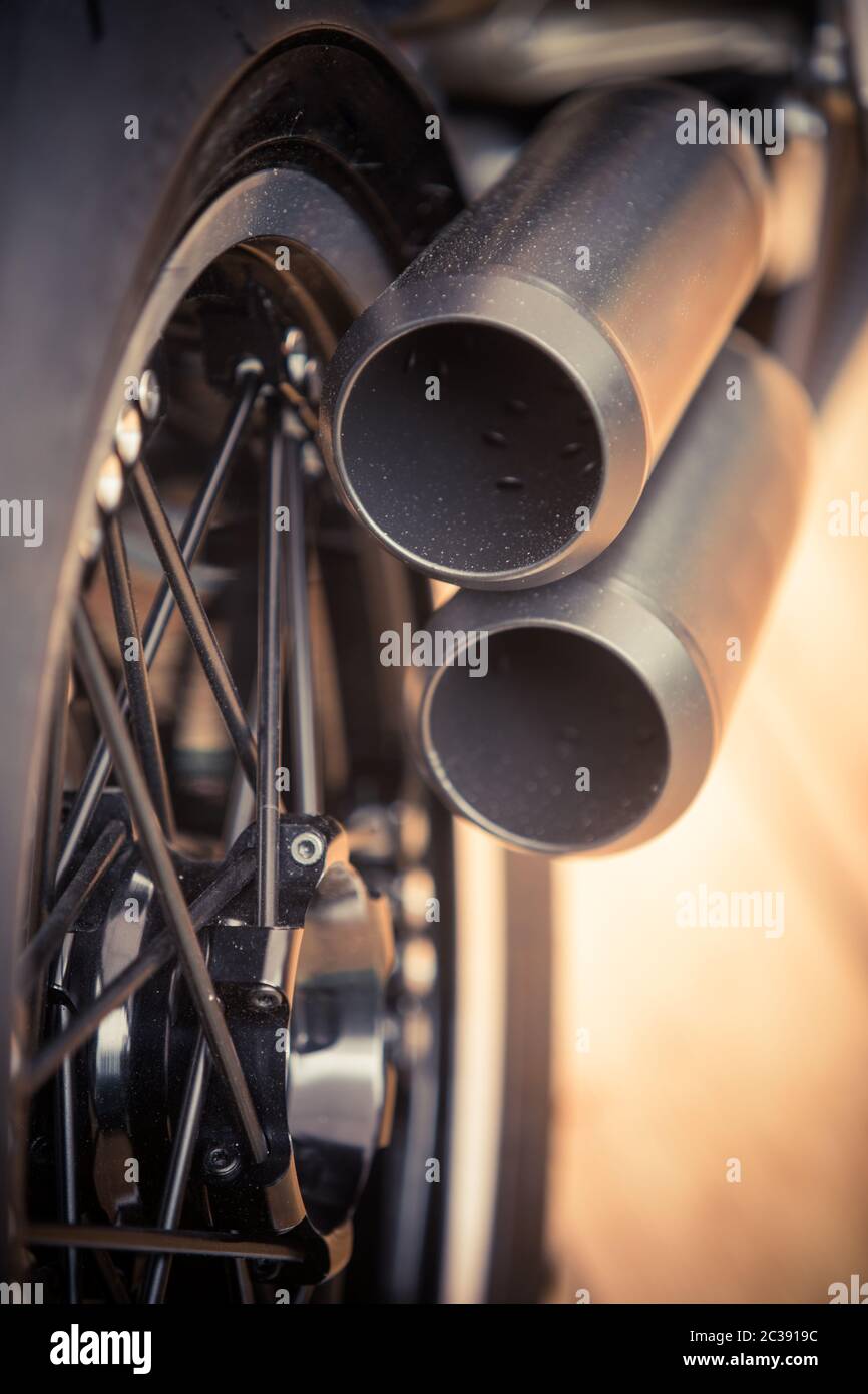 Double exhaust pipe hi-res stock photography and images - Alamy