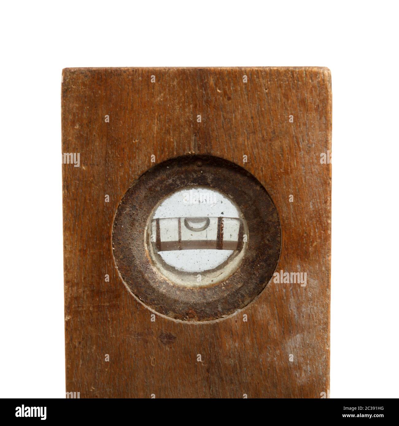 Old vintage wood ruler level meter on the white background Stock Photo ...