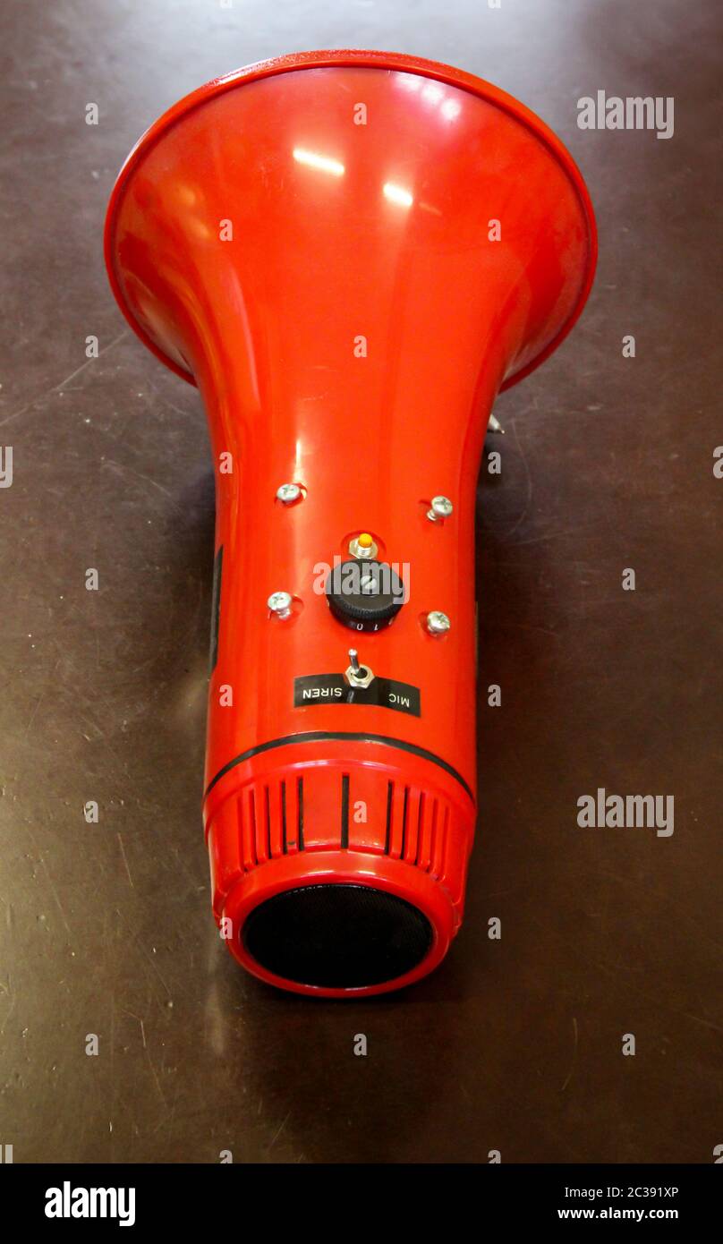 a megaphone as used by the fire department Stock Photo - Alamy
