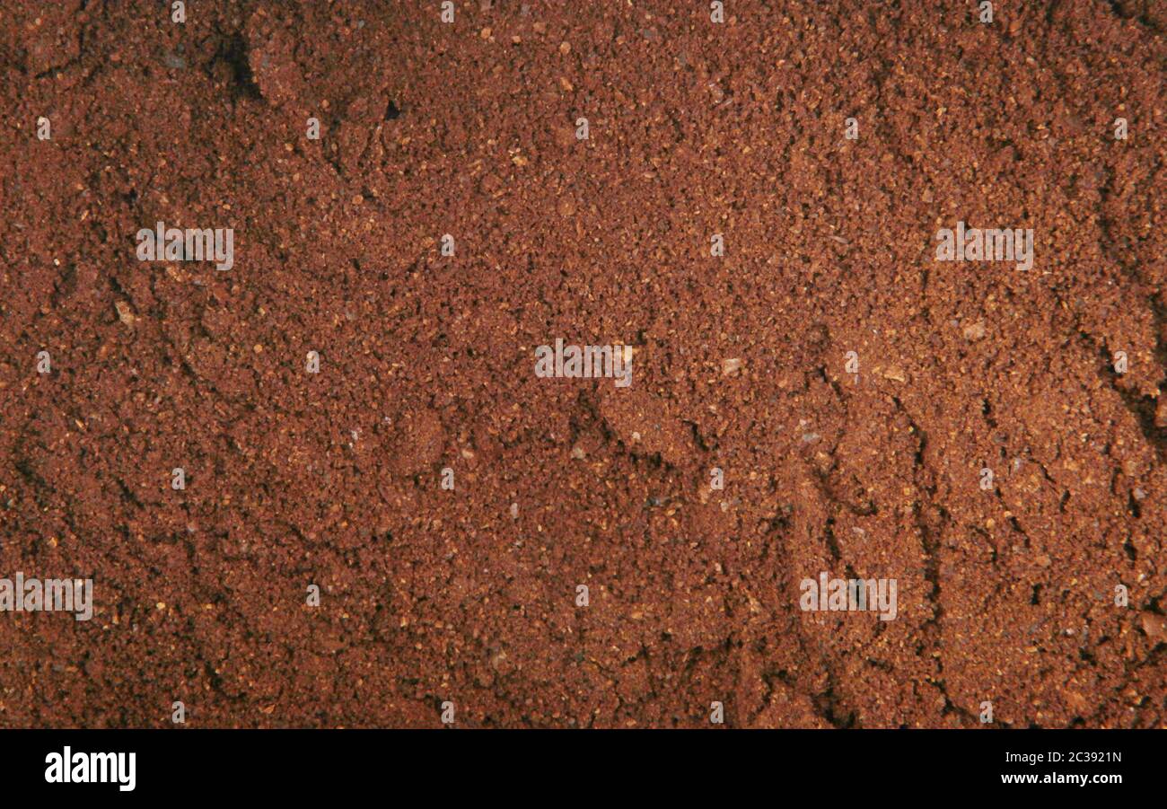 Close-up photo of freshly ground coffee Stock Photo - Alamy