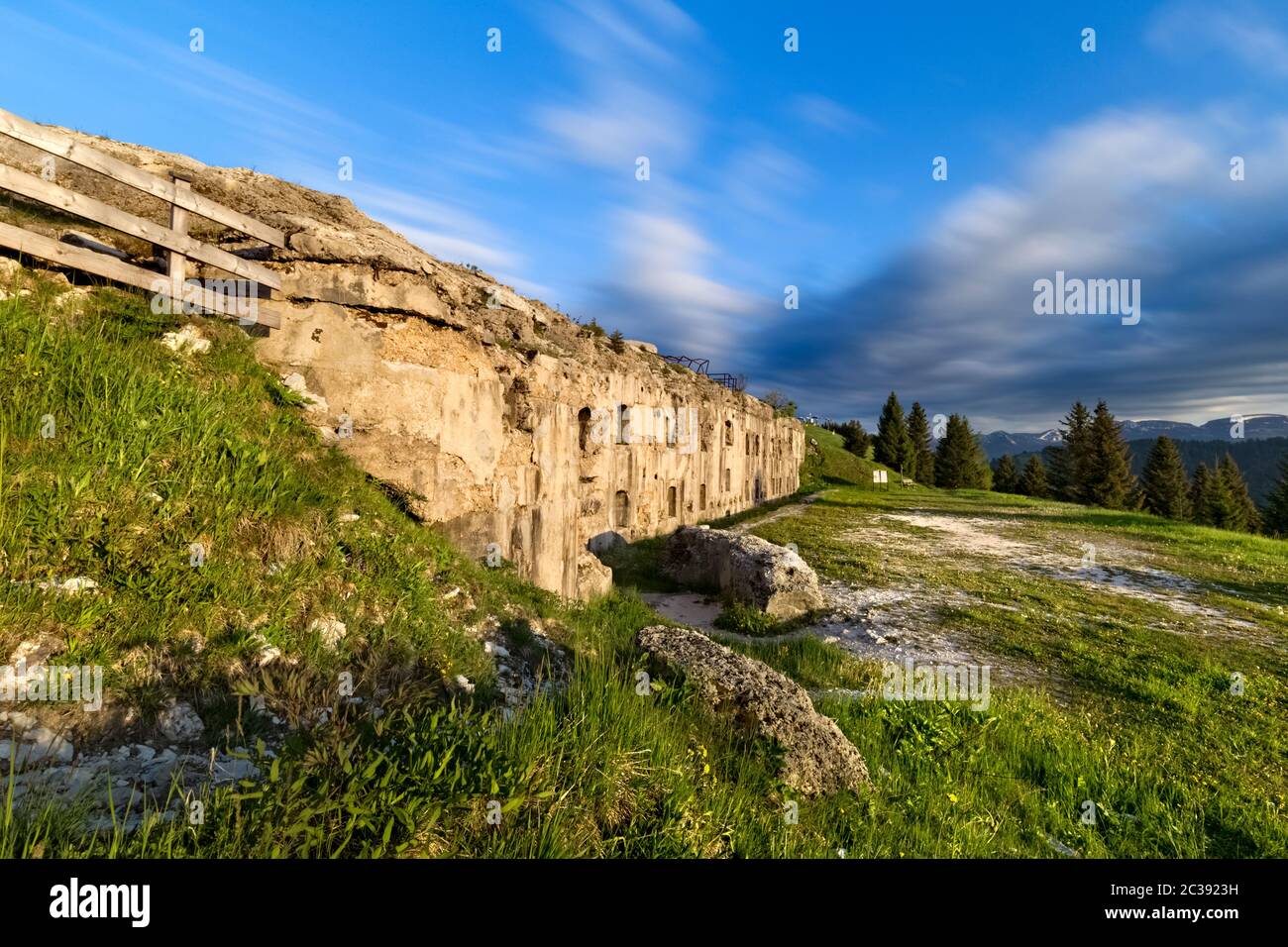 Fort Sommo Alto: relic of the Great War. Folgaria, Trento province ...