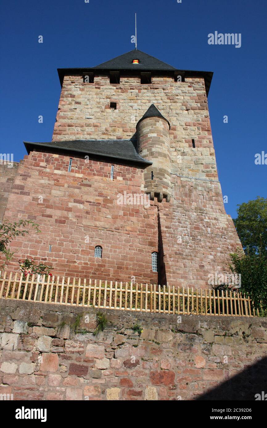 Detail view of a medieval castle Stock Photo - Alamy