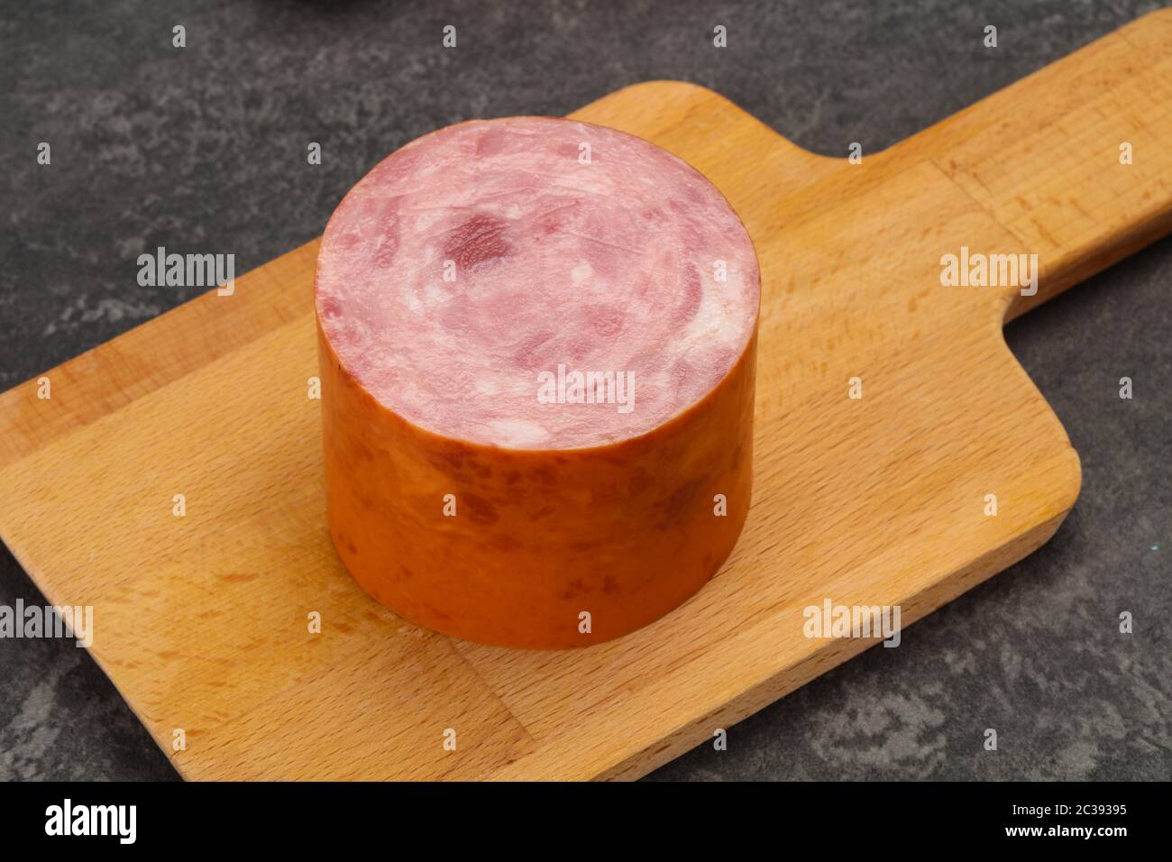 Natural ham made from pork meat Stock Photo - Alamy