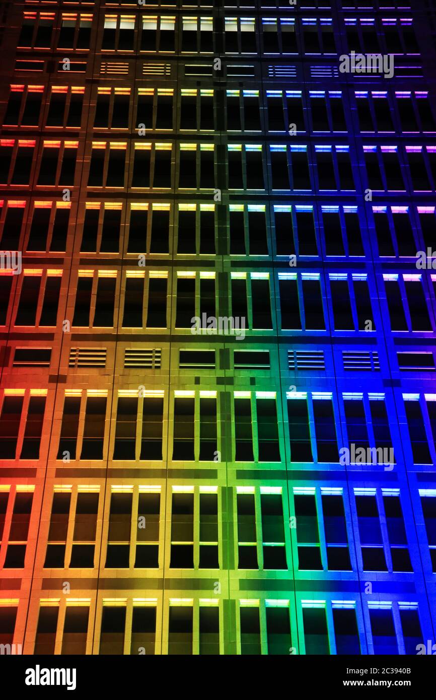 Tokyo metropolitan government Building is lit up in rainbow colours ...