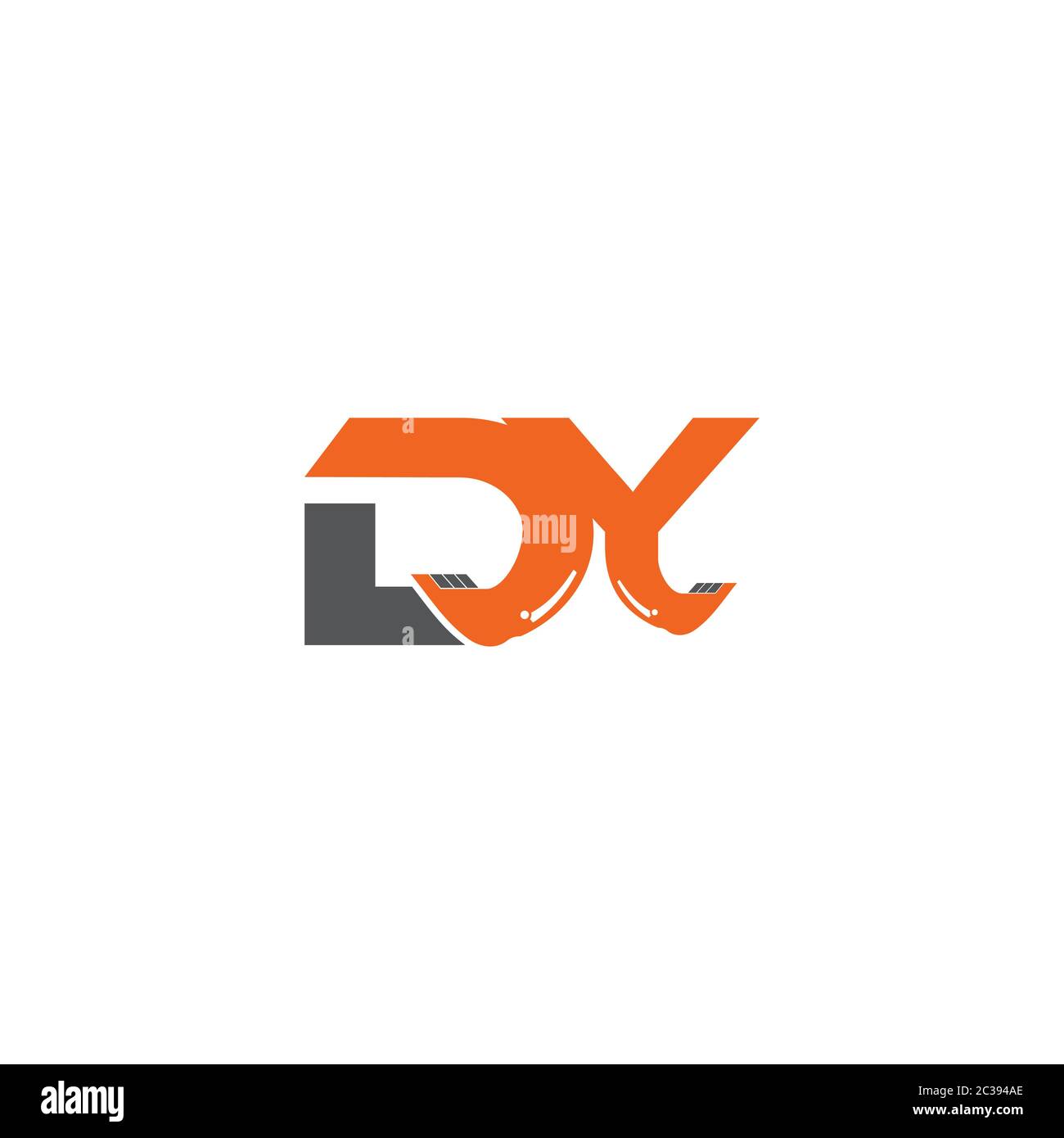 DY alphabet abstract initial letter logo design vector template Stock ...