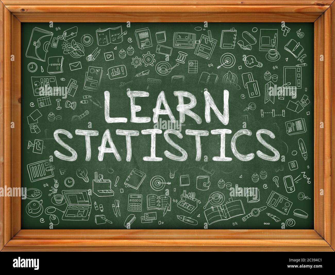 Learn Statistics - Hand Drawn on Chalkboard. Learn Statistics with ...
