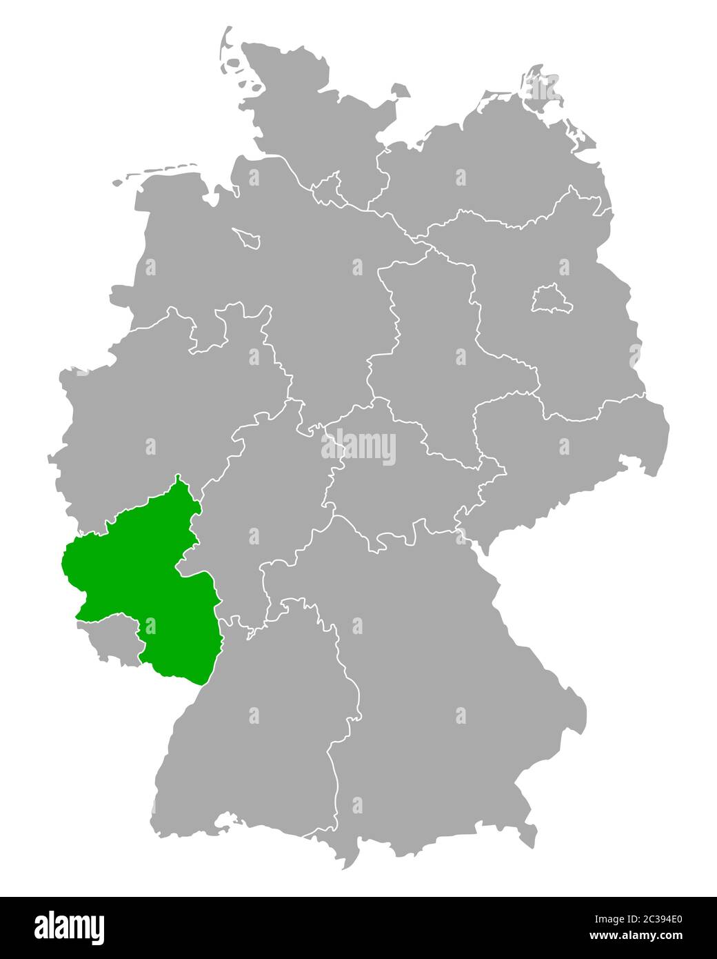 Map of Rhineland-Palatinate in Germany Stock Photo - Alamy