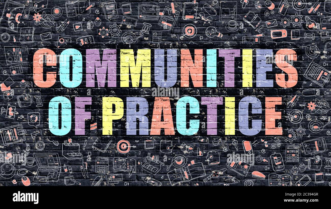 Communities of Practice Concept. Communities of Practice Drawn on Dark ...