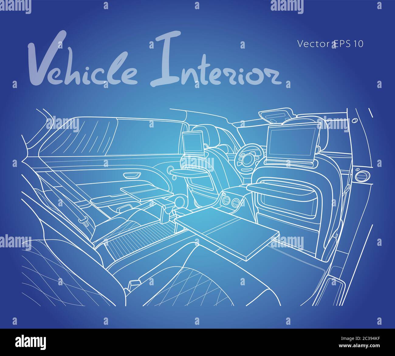 Machine inside. Interior of the vehicle. Vector Stock Vector Image ...