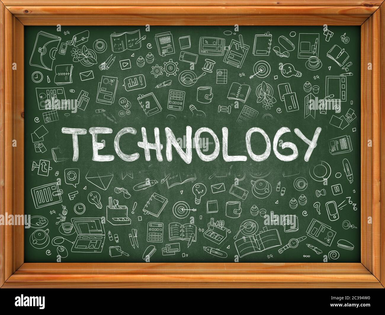 Technology Concept. Modern Line Style Illustration. Technology ...