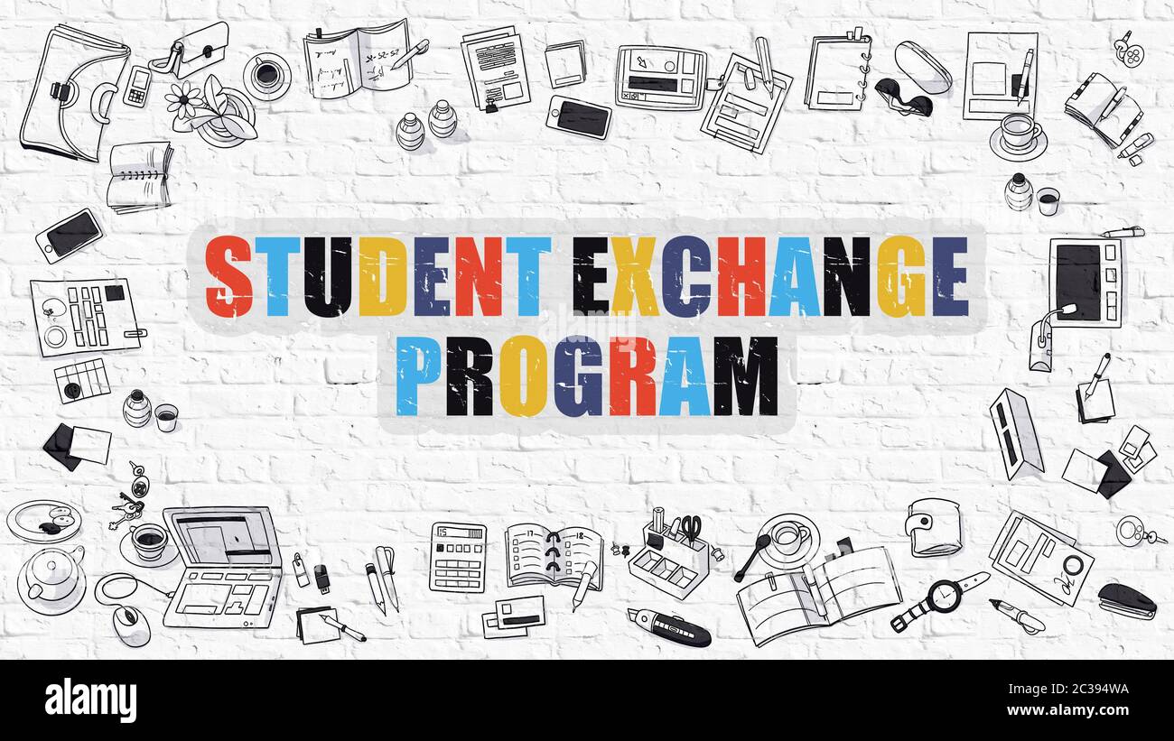 Student Exchange Program Concept. Student Exchange Program Drawn on ...