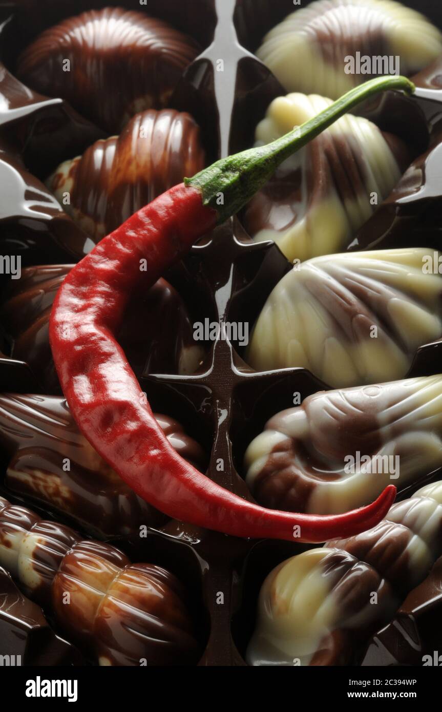Chilli chocolates hi-res stock photography and images - Alamy