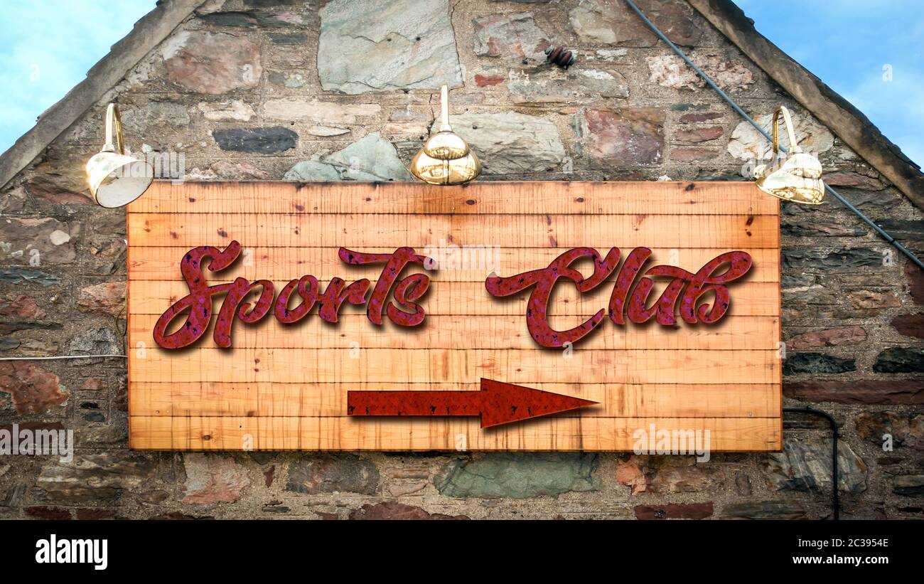 Street Sign Sports Club Stock Photo - Alamy