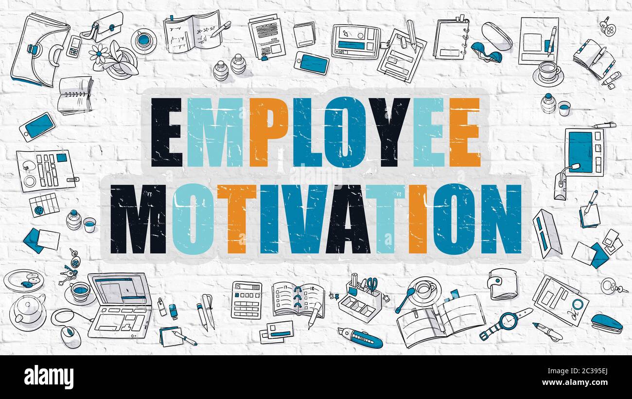 Employee Motivation - Multicolor Concept with Doodle Icons Around on ...