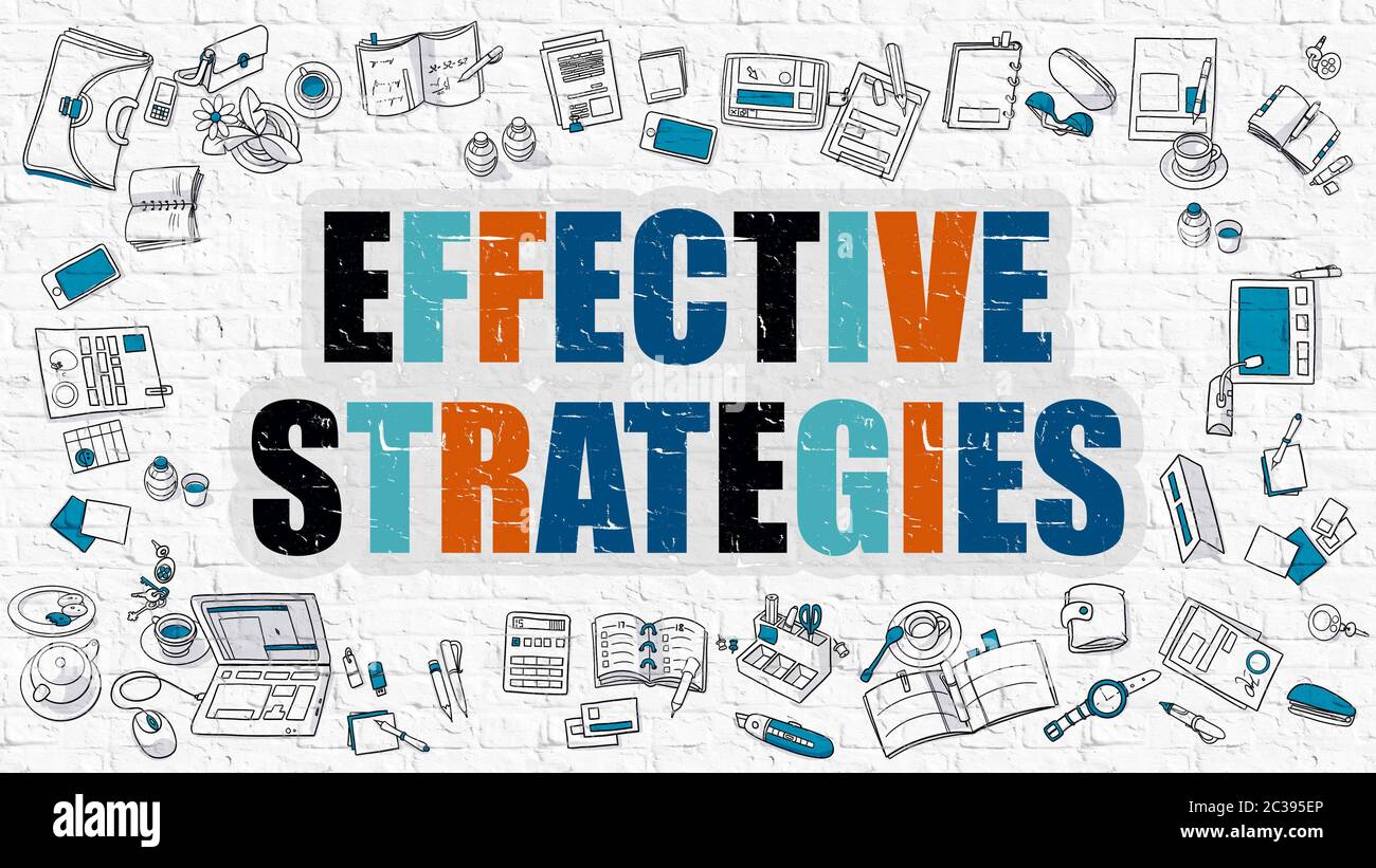 Effective Strategies Concept. Modern Line Style Illustation. Multicolor ...