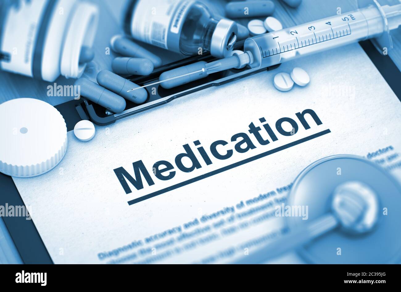 Diagnosis - Medication On Background of Medicaments Composition - Pills ...