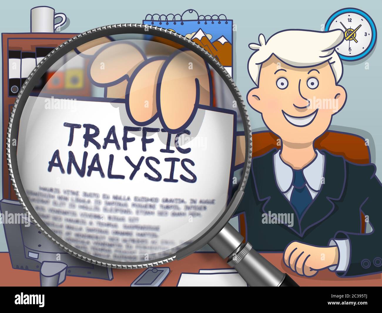 Traffic Analysis on Paper in Man's Hand through Magnifying Glass to ...