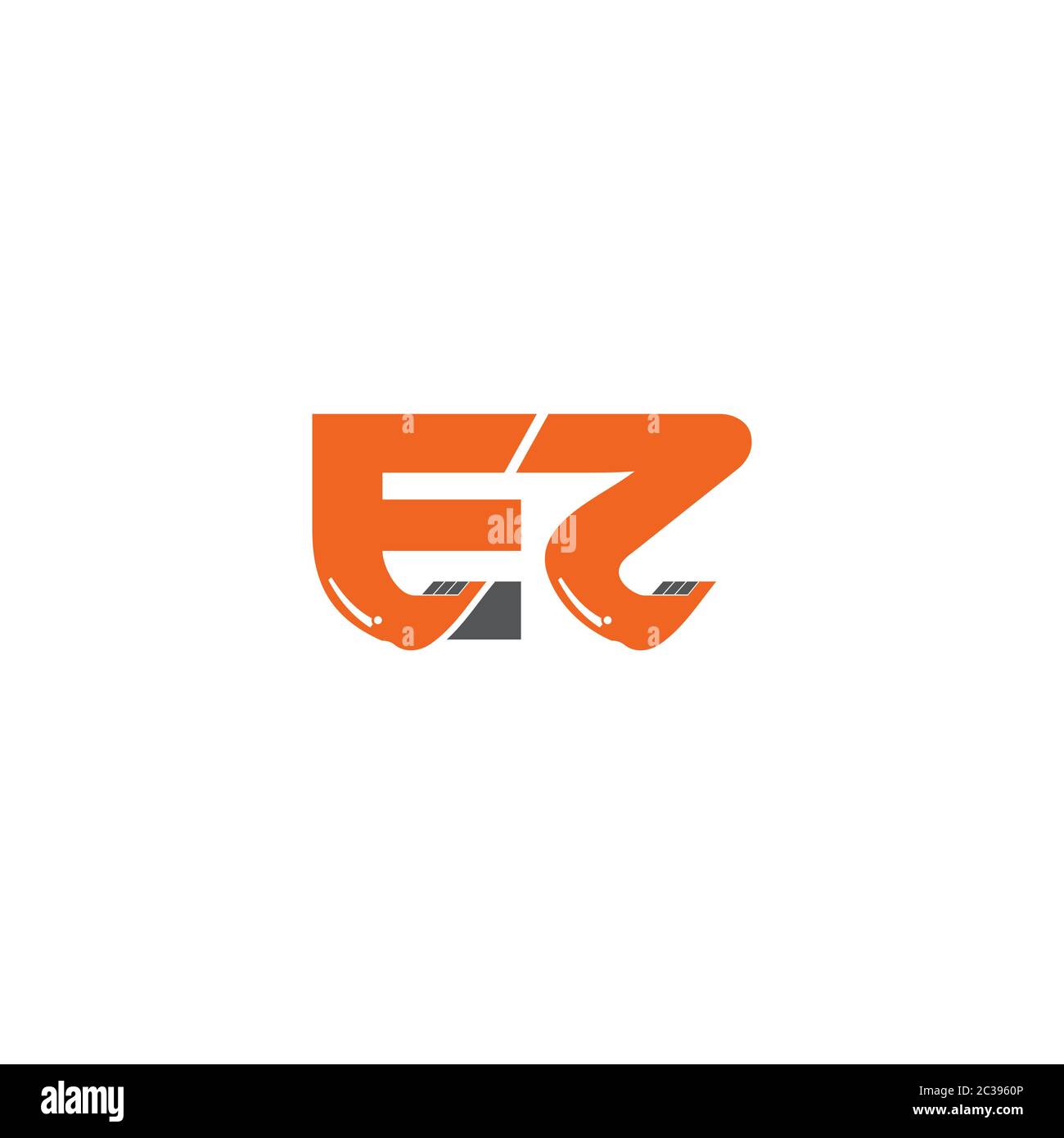 EZ alphabet abstract initial letter logo design vector template Stock ...