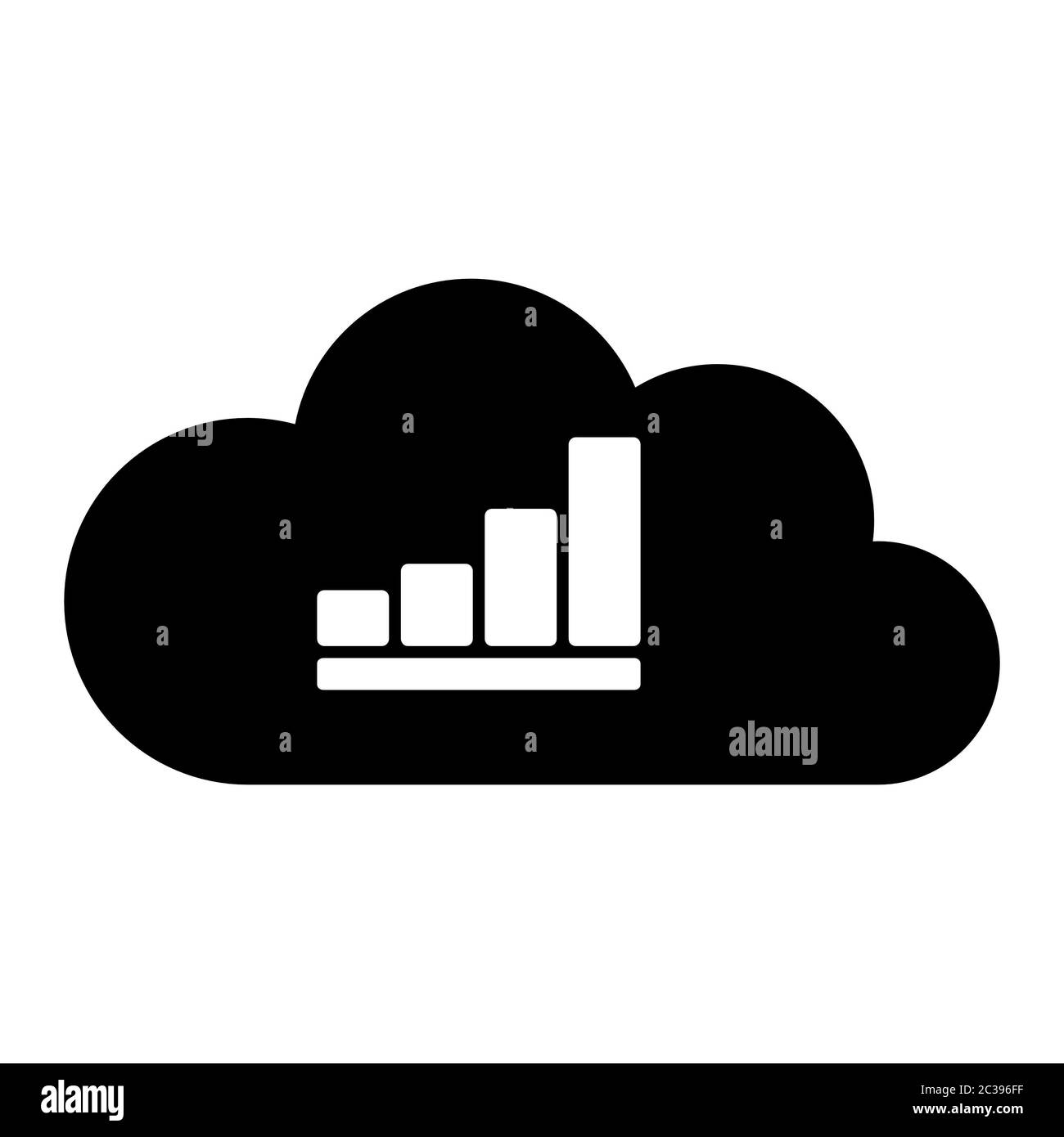 Bar chart and cloud Stock Photo - Alamy