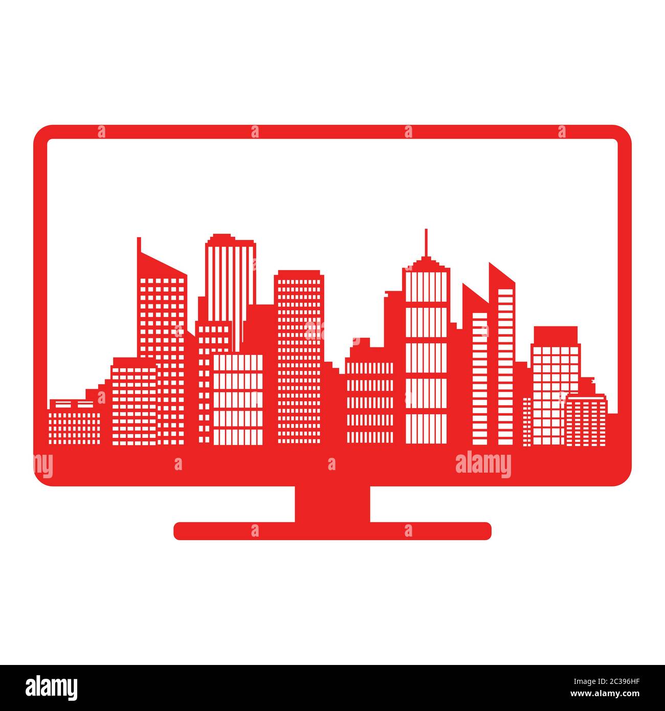 City skyline and screen Stock Photo - Alamy