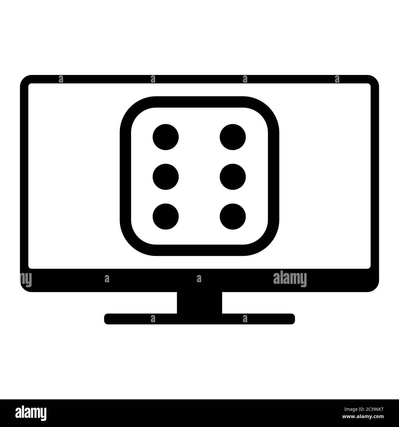 Dice and screen Stock Photo - Alamy